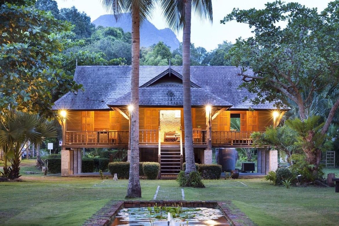 Unique Thai style, Beach front 2-bedroom house with island view for ...